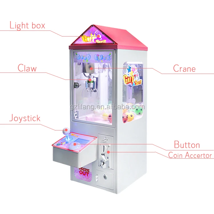 Coin Operated Mini Plush Toy Claw Crane Boutique Small Gift Vending ...
