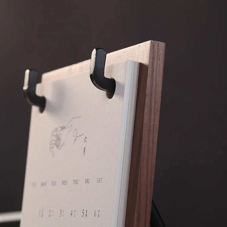 Customized Table Calendar High Quality Wood Desk Calendar Wooden ...