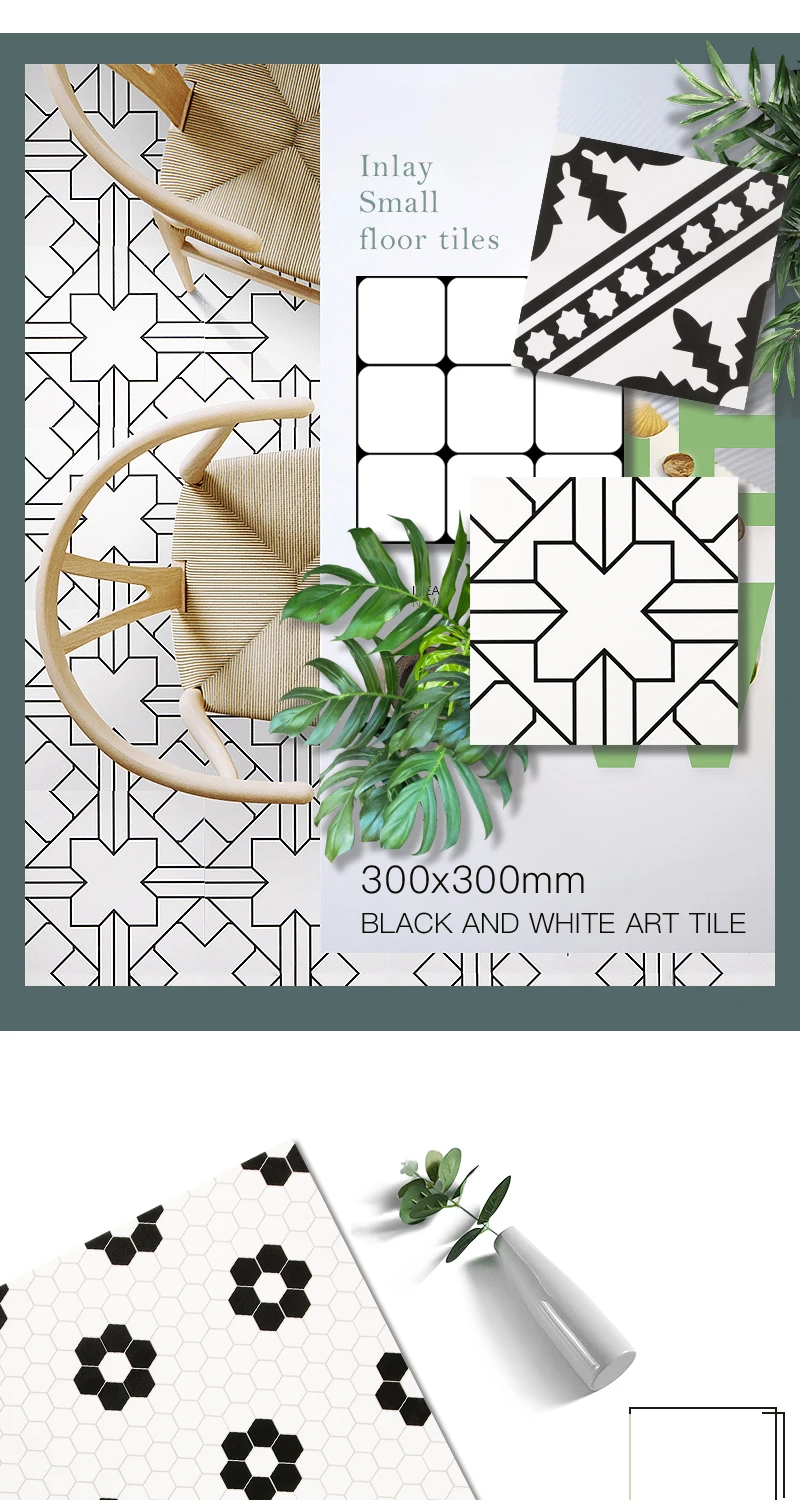 Foshan Factory Parquet Porcelain Tiles 30x30cm Flower Design Matte Finished Wall Floor Handmade ...