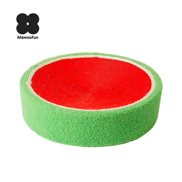 Mewoofun High Quality Watermelon Shape Round Modern Sisal Cat Scratcher ...