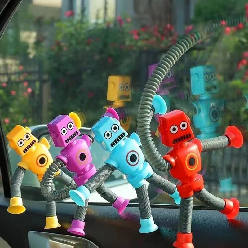 Dog Telescopic Pop Tube Versatile Robot Luminous Stretch Sucker Pop ...