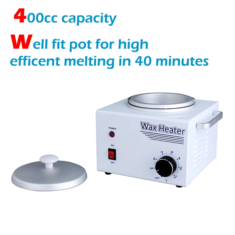 400ml House Use Mini Hair Removal Hard Wax Warmer Machine Beauty Spa Equipment With White Metal ...
