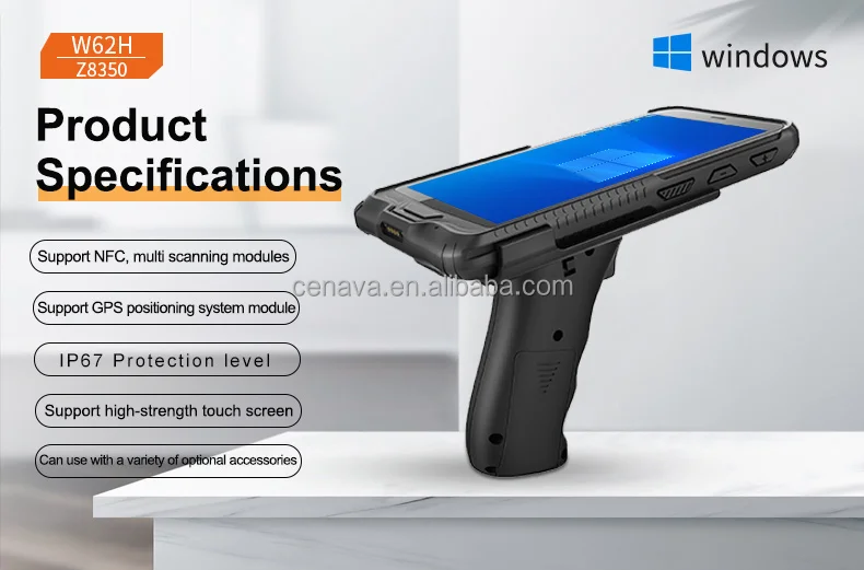 CENAVA W62H Pda - Rugged Handheld Terminal with Win 10