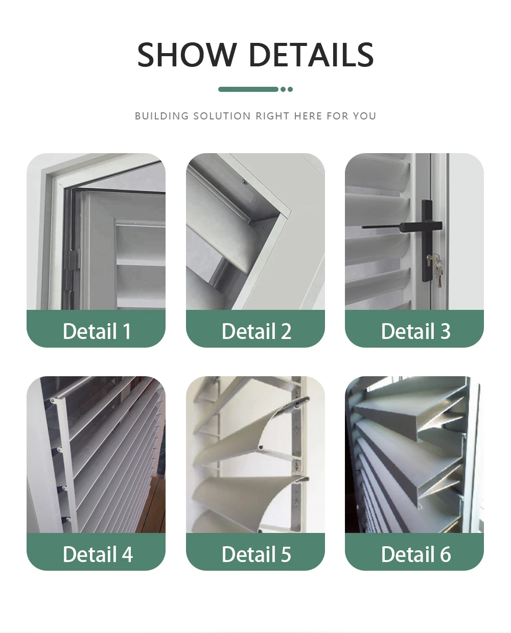 Durable Outdoor Rolling Louver Door - Aluminum Alloy Shutter