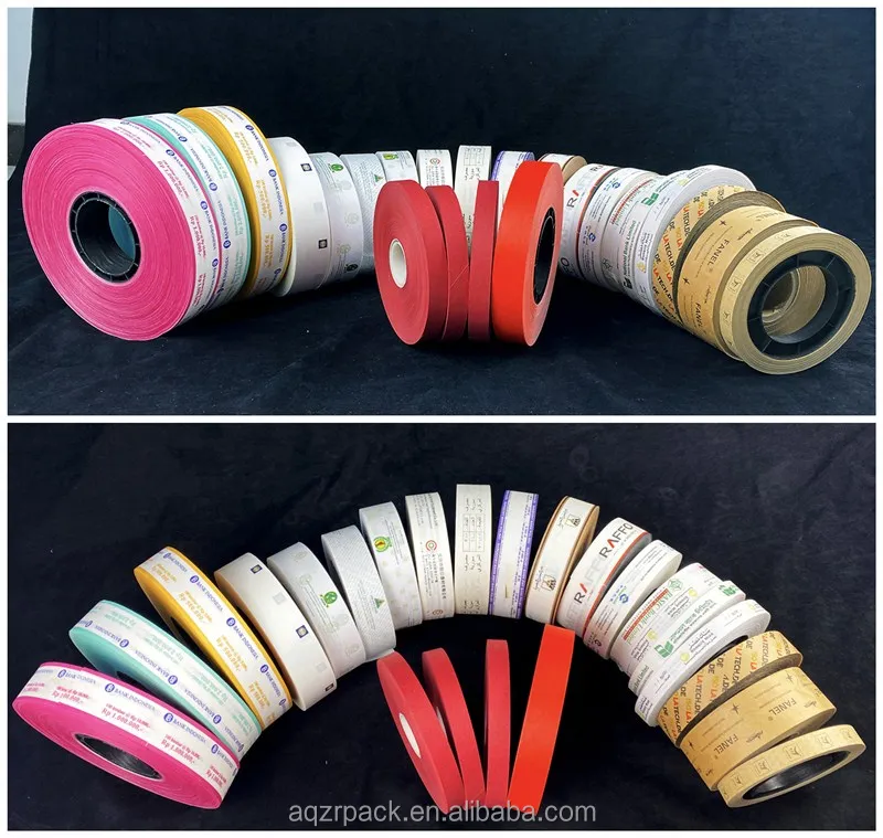 White Paper Banding Labels Tape Single Side Adhesive Hot Melt Paper ...