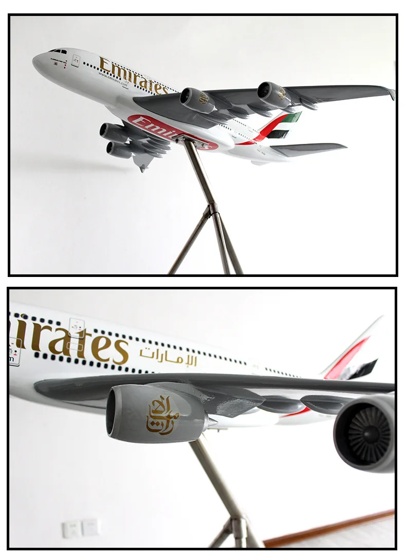 Emirates A380 120cm Model Airplane - Large Scale Resin Aircraft for ...