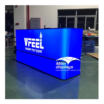 6.5ft Backlit Light Box Counter Portable Exhibition Counter Bright Led ...