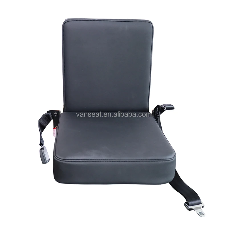 Black Wall Mount bus guide seat fold up bus seats luxury passenger vip ...