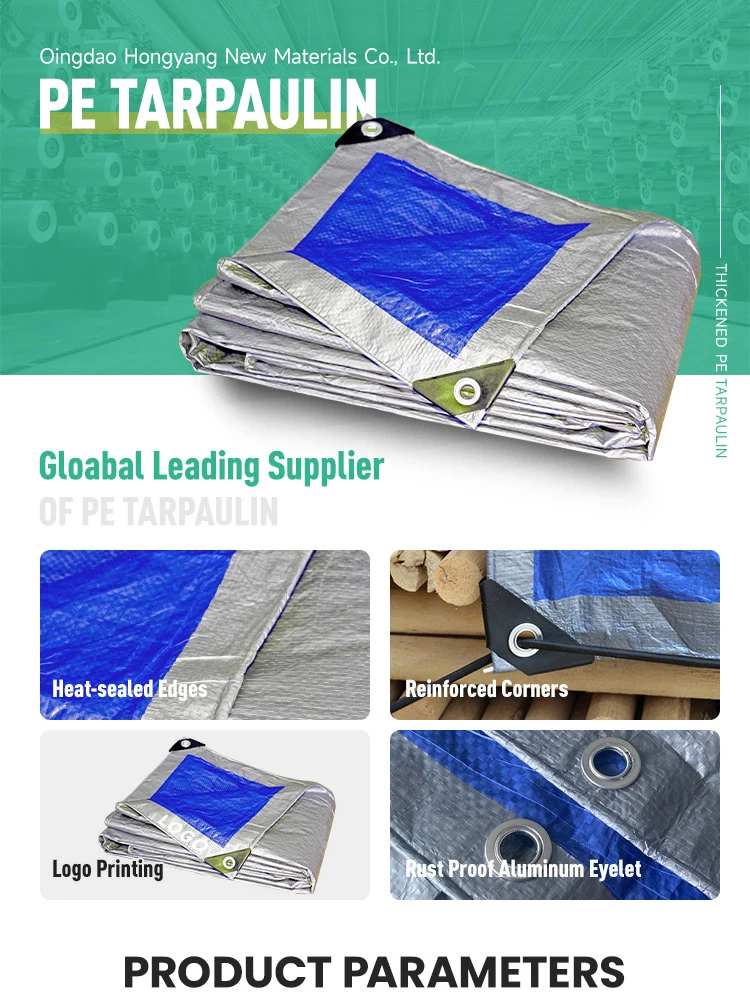Sliver Giant Backyard PE Tarpaulin Sheet - HDPE Coating