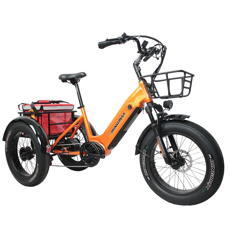 750w 3-wheel Electric Trike Fast Delivery 20*4.0 Fat Tyre E-tricycle ...