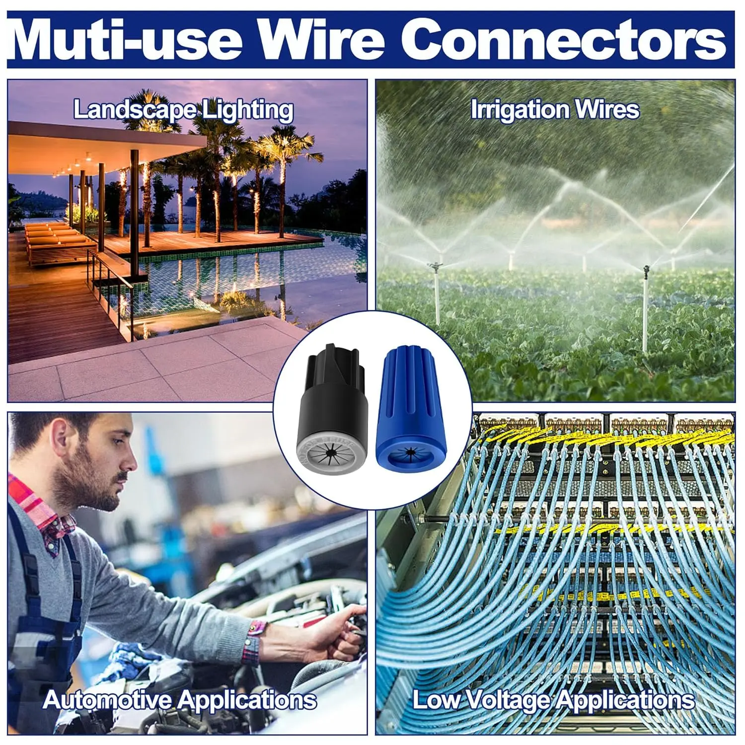 Waterproof Wire Electrical Outdoor Splice Connectors Landscape Terminal ...