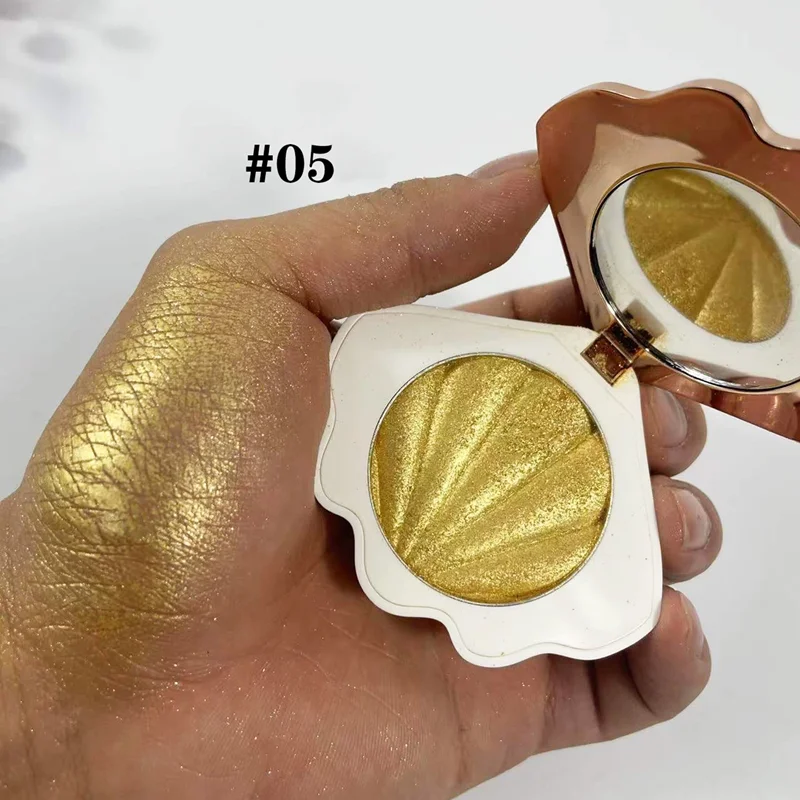 Custom Shell Shape Highlight Palette Shiny Glow Highlighter Powder ...