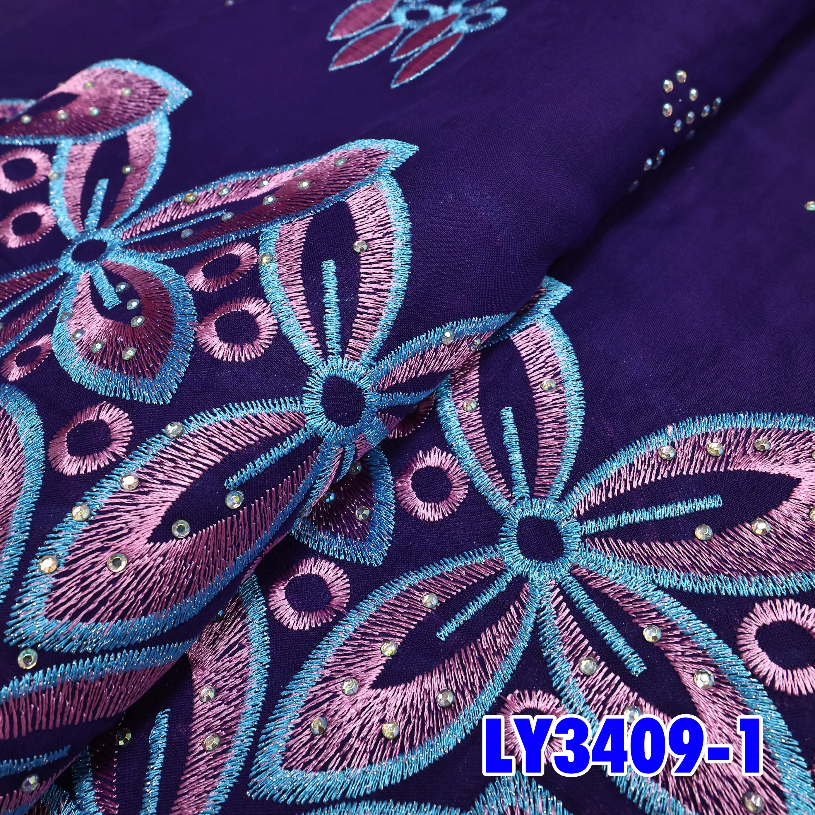 NI.AI Cotton Embroidery Lace - Sustainable & Versatile Fabric