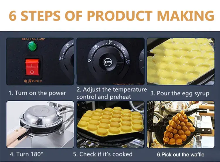 Double Rotating Waffle Maker Commercial Waffle Maker Machine Snack Food ...