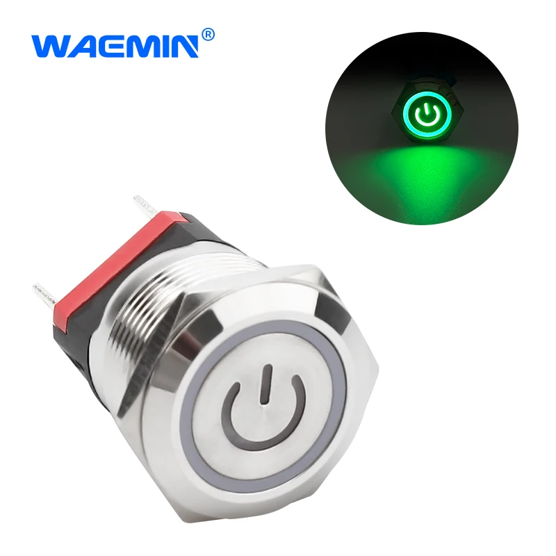 Waemin Industrial Push Button Switch Metal Push Button Switch 22mm 20A ...