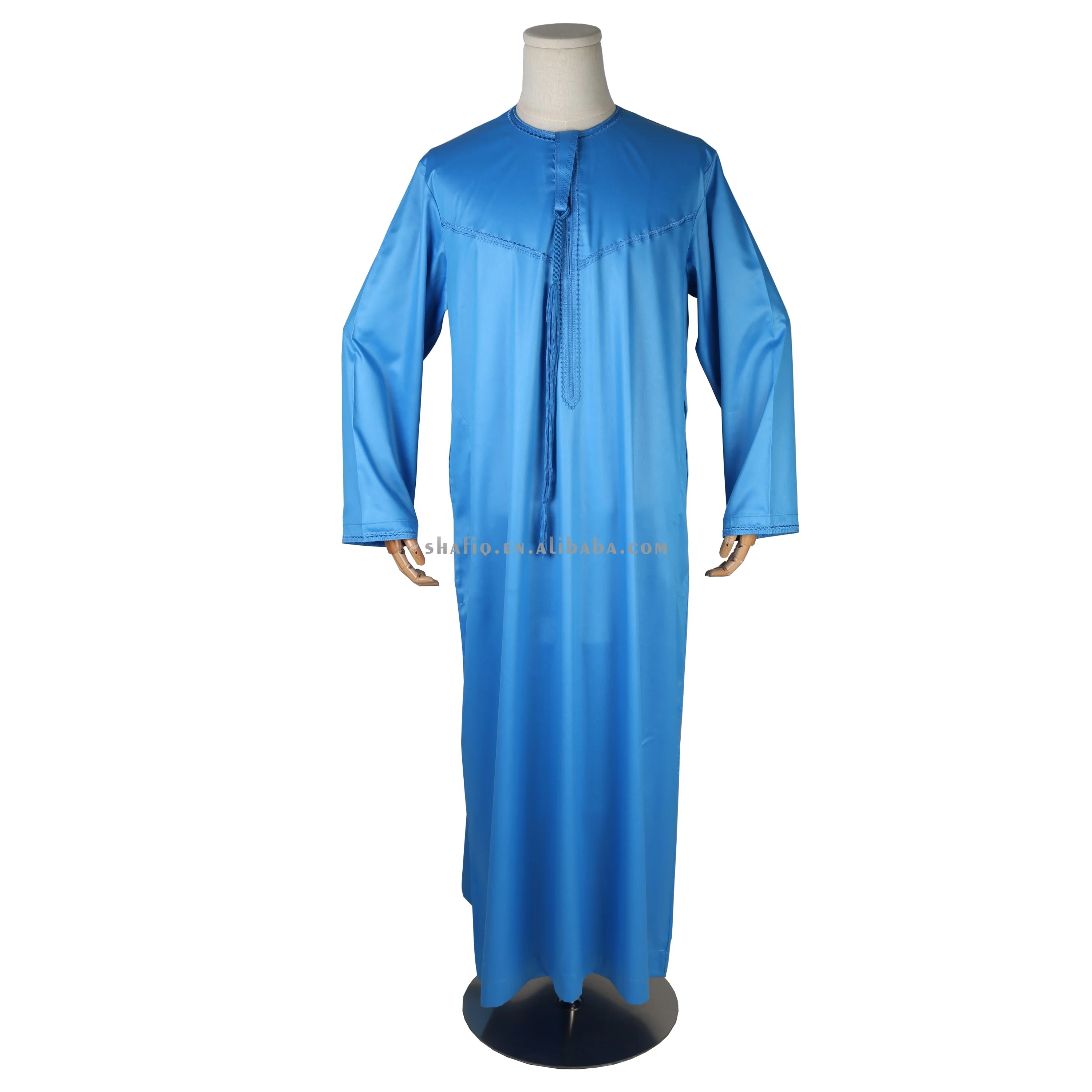 2024 Emirates Dubai Omani Style Long Sleeve Muslim Male Dress Kaftan ...