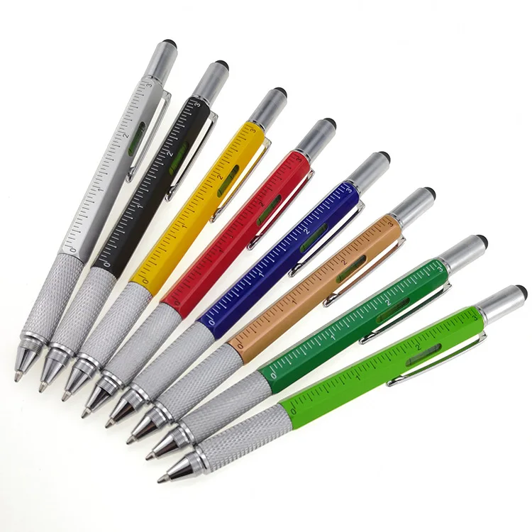 Promotional Custom Logo 5-in-1 Multi-Functional Tech Ballpoint Pen with ...
