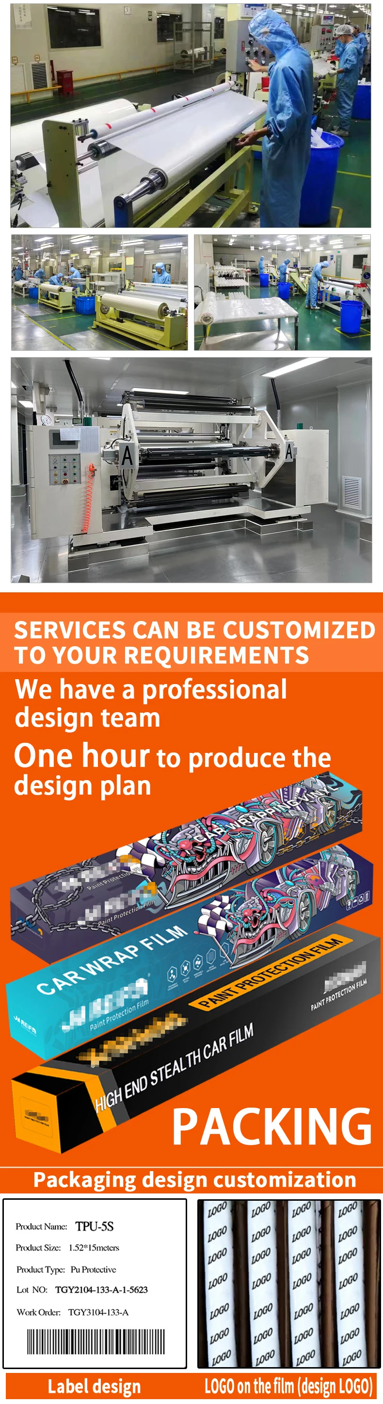 10 Years Warranty USA Quality Self Healing TPU PPF Film