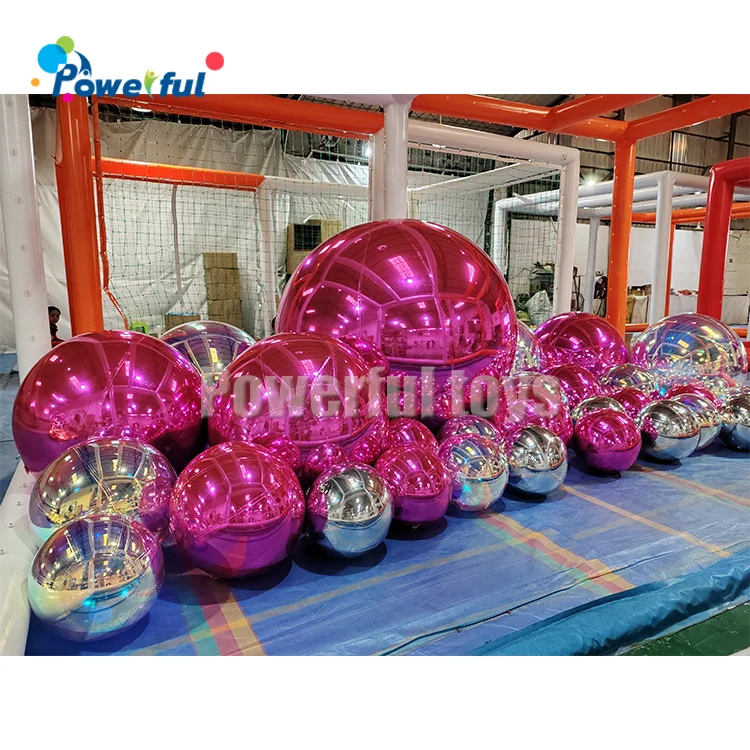 Gold Inflatable Mirror Ball Sphere Balloon Events Wedding Party Decor ...