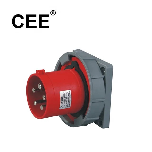 CEE IEC IP67 RED 220-380V 63A 3P+N+E Industrial Plug Sockets