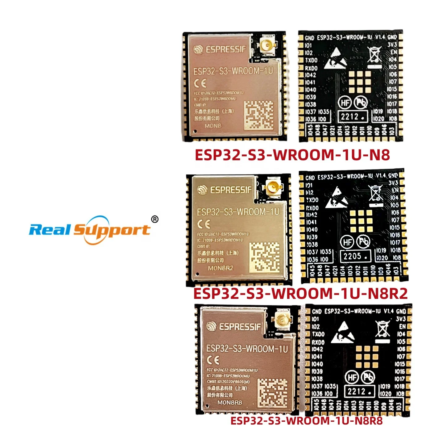 Esp32-s3-wroom-1u-n8 Esp32-s3-wroom-1u-n8r2 Esp32-s3-wroom-1u-n8r8 2.4ghz Wi-fi And Ble 5 Module ...