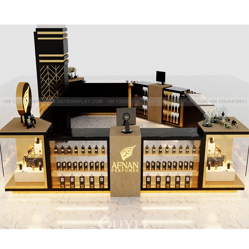 Luxury Perfume Display Kiosk Design Custom Fragrance Retail Booth ...