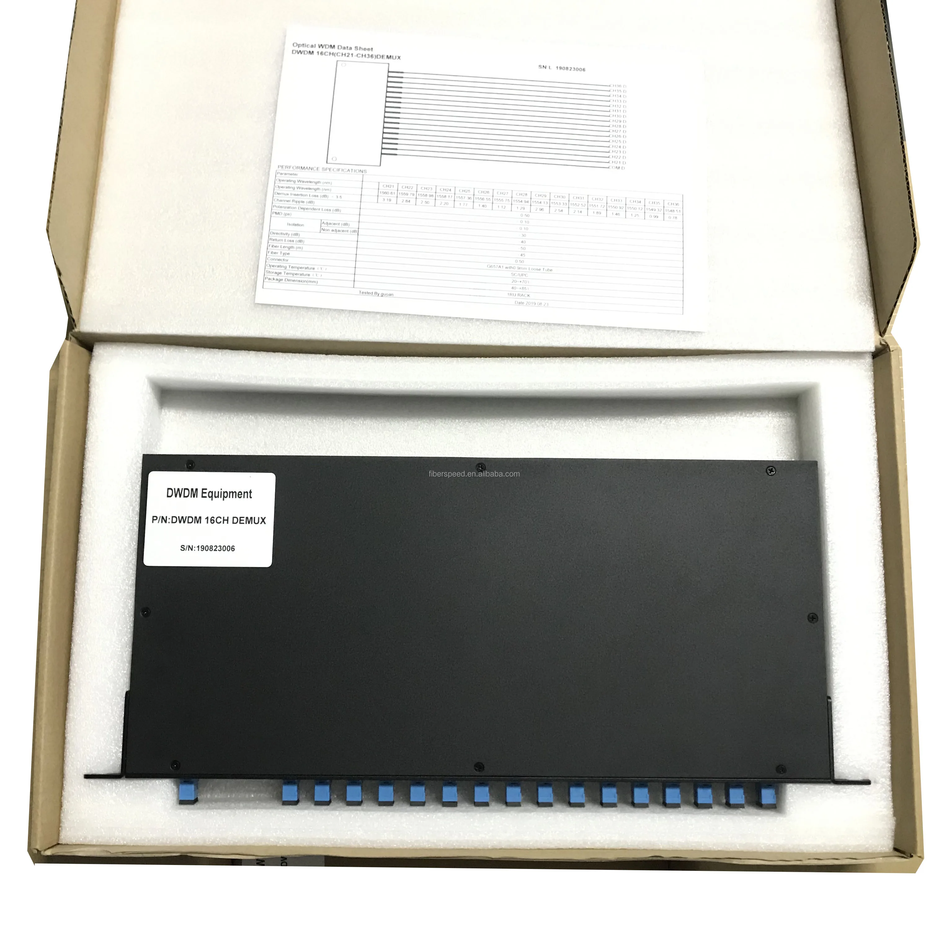 Mux/demux Fiber Optic Dwdm Multiplexer/demultiplexer 16 Channel 100g ...