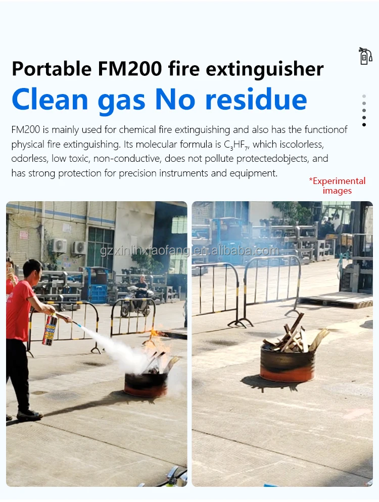 Fm 200 Extinguishing System Heptafluoropropane Fm200 Clean Agent Gas ...