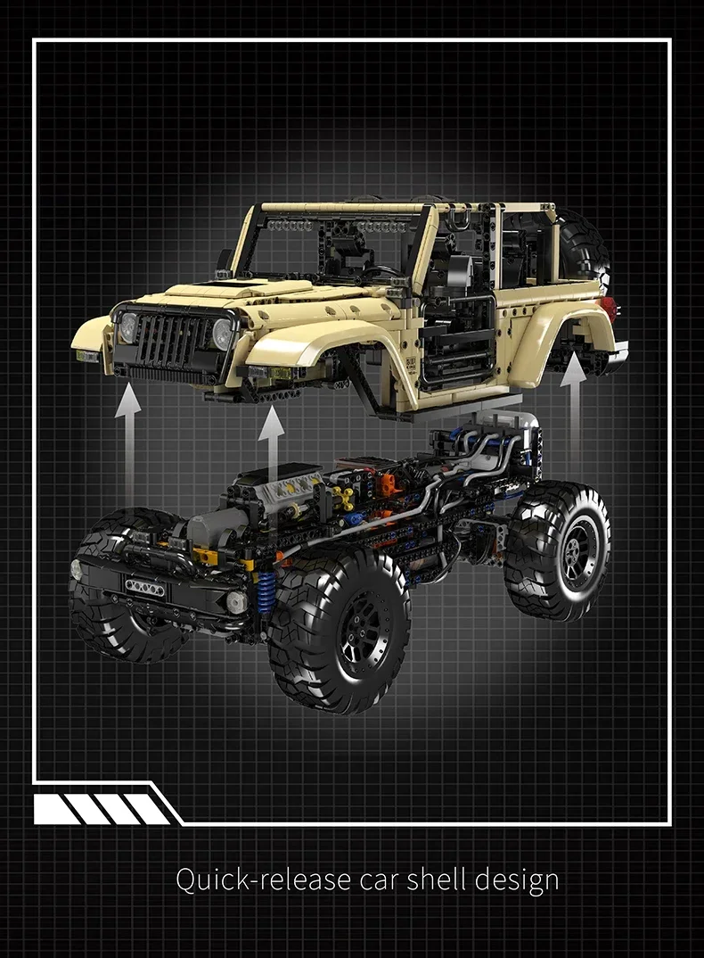 Mould King 13184 - DIY Technical MOC APP RC Motorized SUV