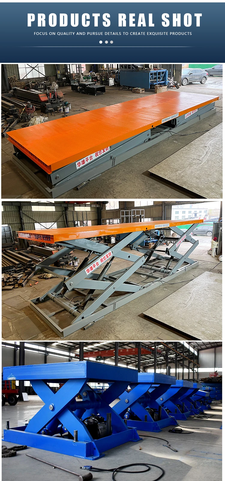 Stationary Scissor Lift Table Fixed Hydraulic Lift Installation ...