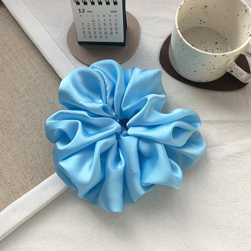 New 2022 Ins Influencer Design Oversized Satin Hair Scrunchy High ...