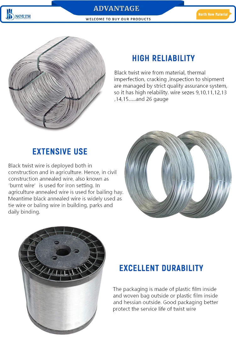 High Quality Galvanised Binding Wire Gi Steel Wire 9 10 12 14 16 Gauge ...