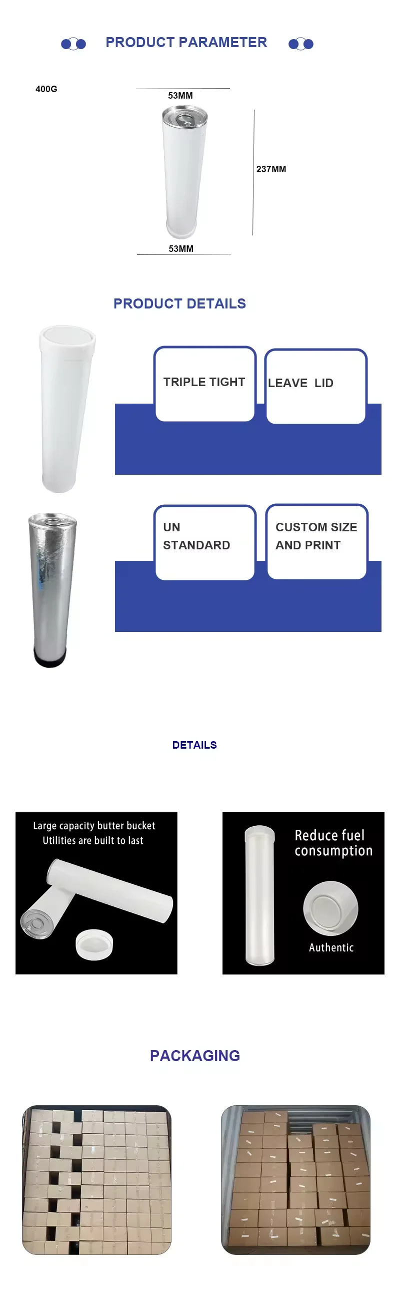 400g Grease Lubricant Cartridge - Empty Tube for Filling