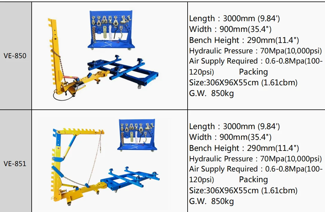 3000kg Automotive Chassis Frame Bench - Quick Repair System
