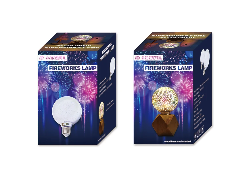 Edison Colorful Fancy Led 3d Firework Light Bulb E27 B22 E26 For ...