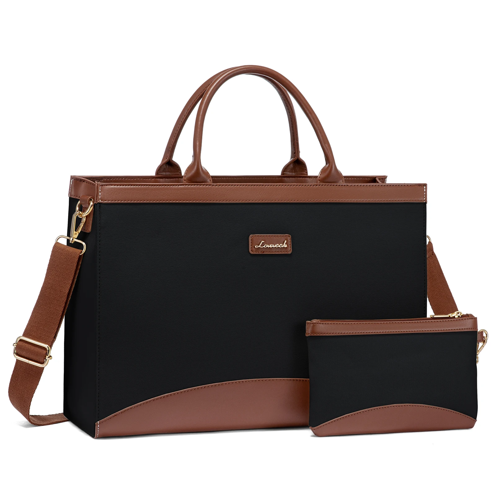 Lovevook 15.6 Inch Large Capacity Business Work Bag With Clutch Purse ...