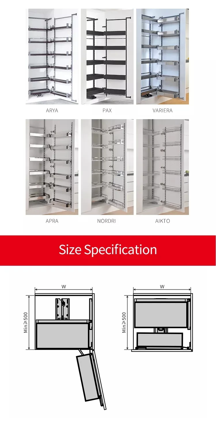 Sheeway Kitchen Pantry Organizers Tall Unit Storage Holders&racks Pull ...