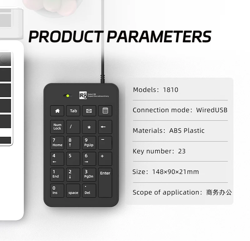 R8 Laptop Mini USB Calculator Keypad - Durable & Versatile