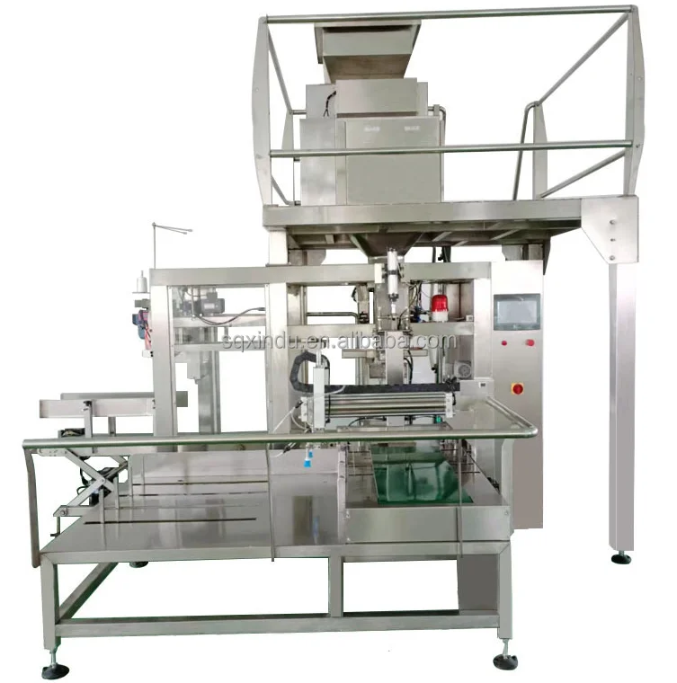 Automatic Vertical Salt Bagging Machine Packaging Rice Grain Bean Cereal Bag Granule Weigh ...