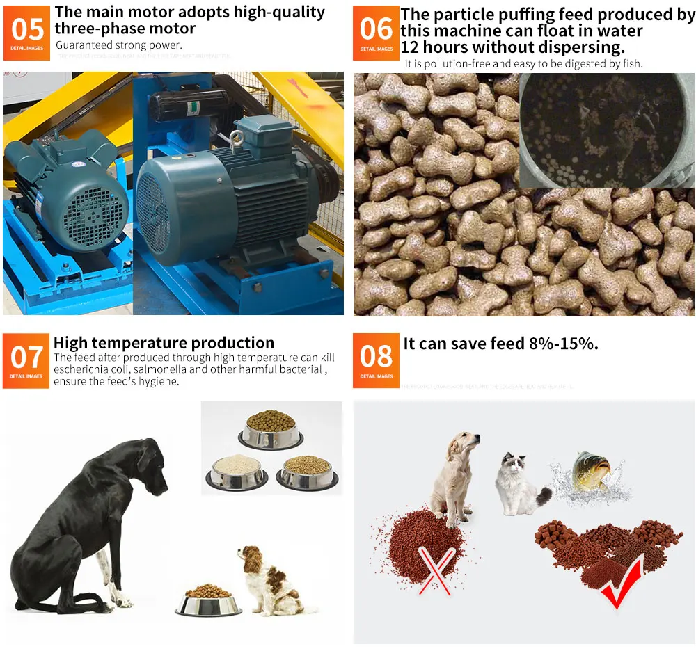 High Productivity Floating Fish Feed Pellet Machine Pet Bird Piglets ...