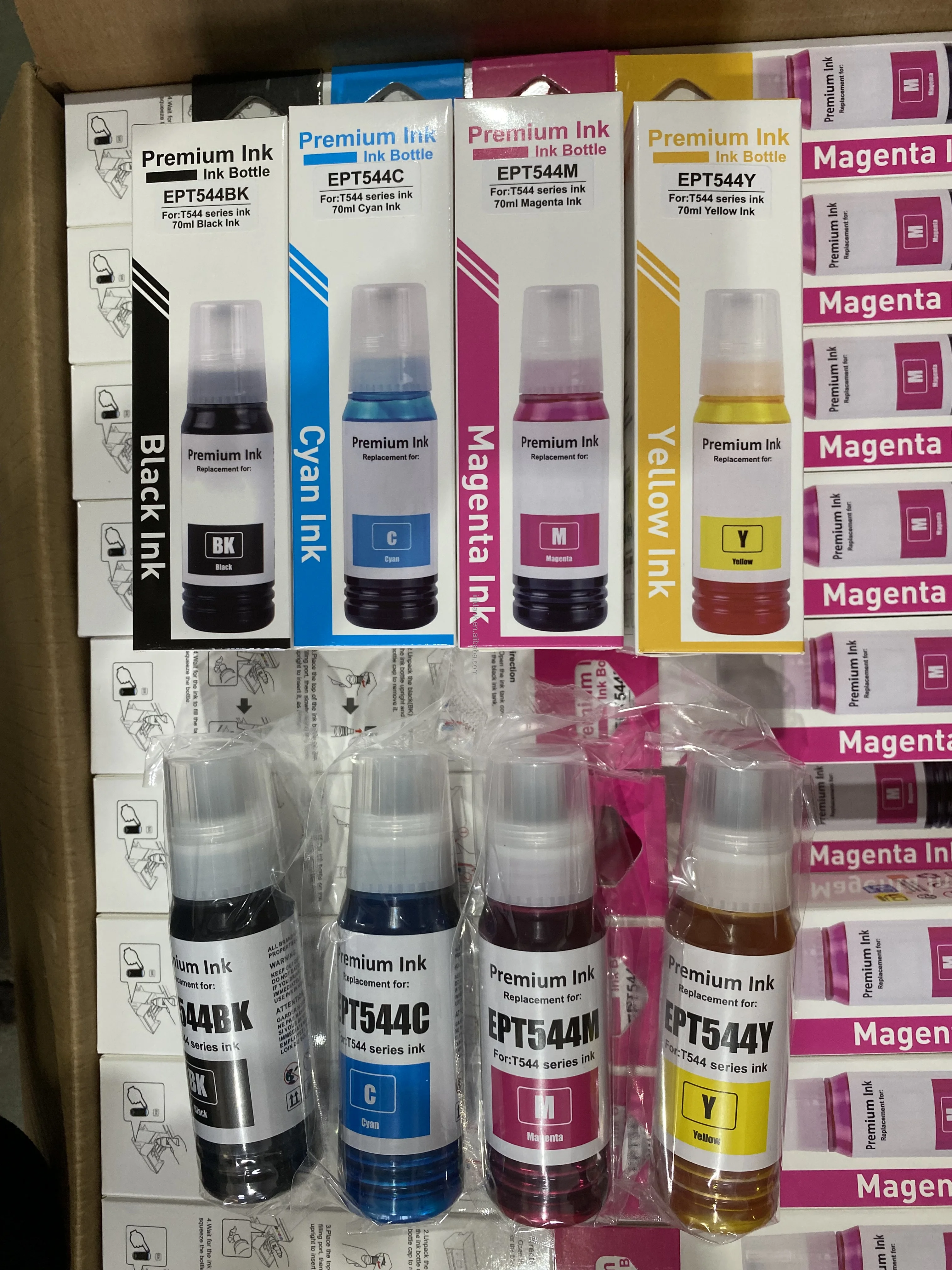 INK-TANK 544 T544 EP544 Patent Premium Compatible Color Refill Tinta ...