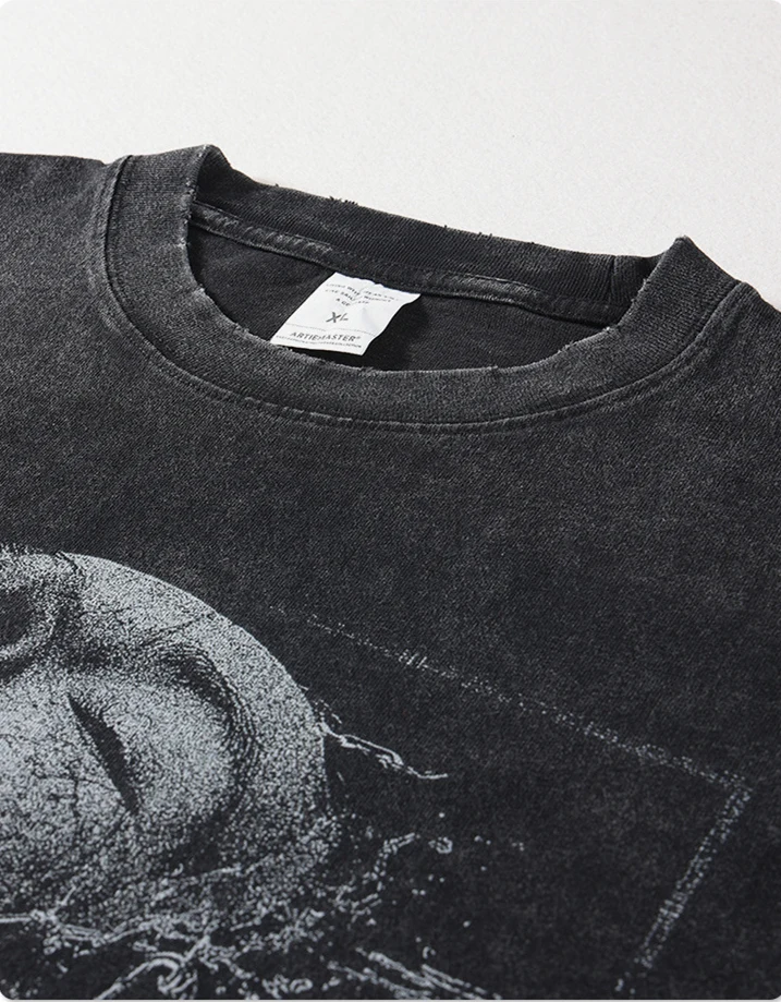 Custom Logo Streetwear Oversized Heavy Cotton Mens T Shirts Graphic