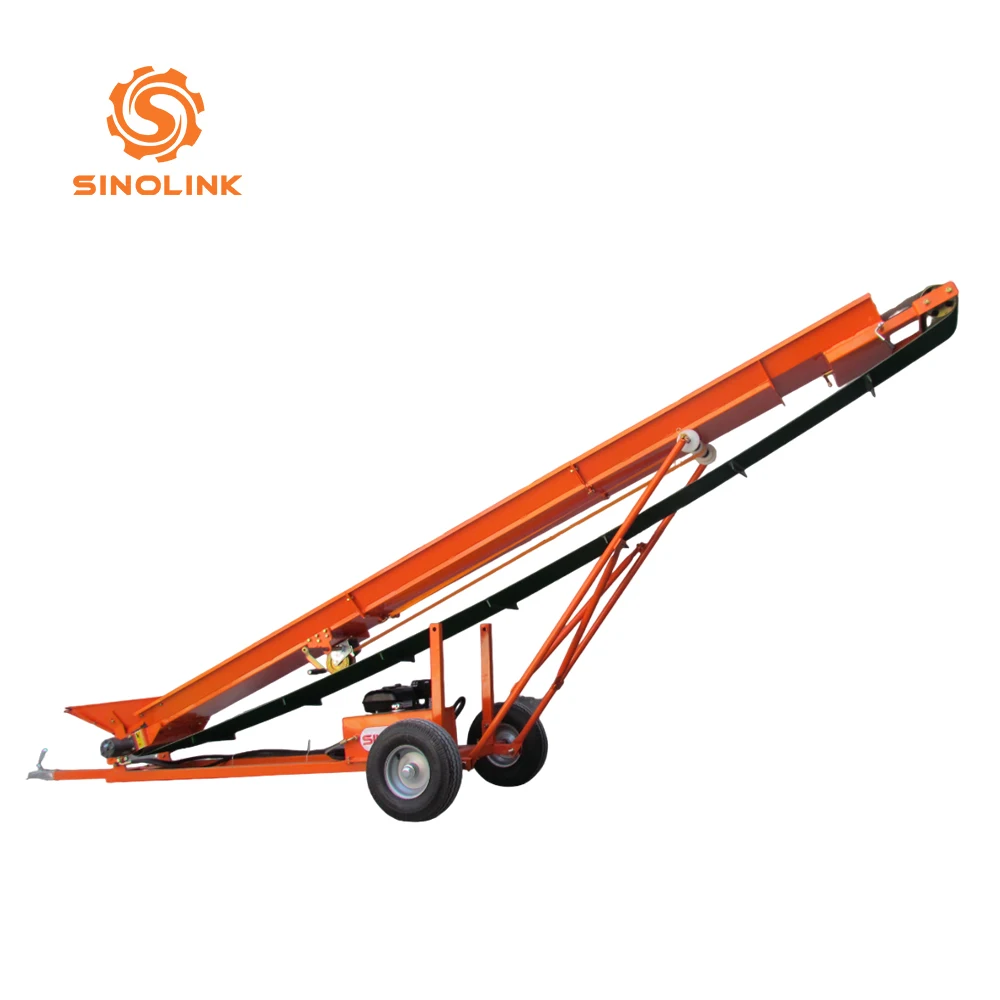 6.5hp Engine Power 3m Height Adjustable Truck Loading Belt Conveyor ...
