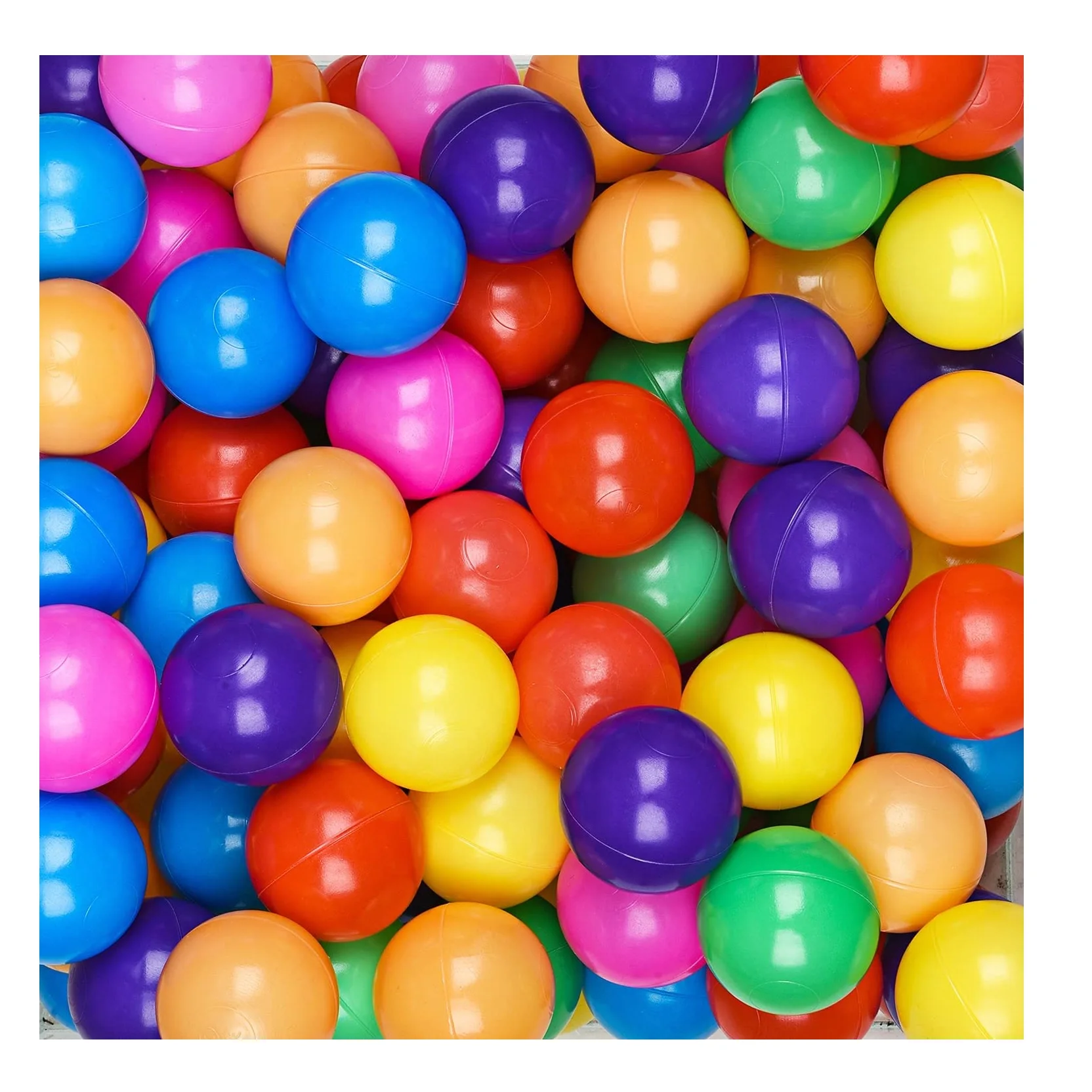 50 Soft Plastic Mini Ball Pit Balls Colors Crush Proof No Sharp Edges ...
