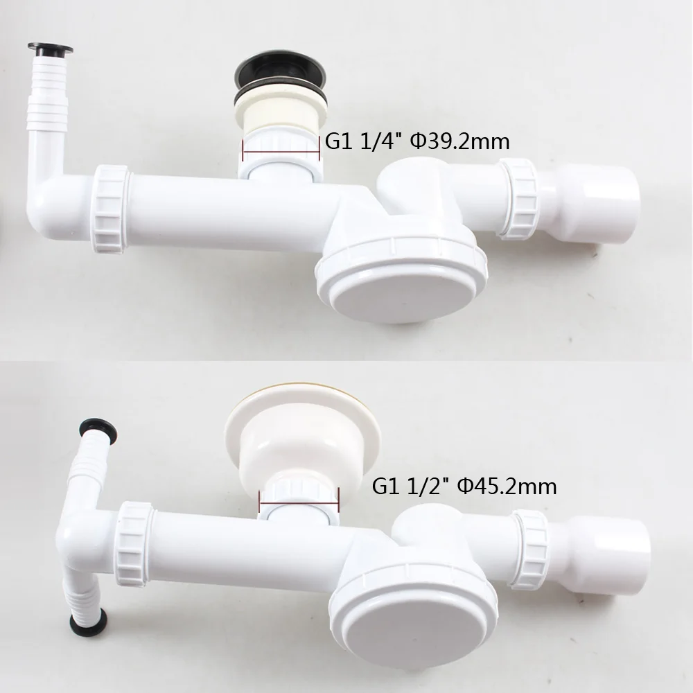 Kitchen Sink Plastic Pipe, Waste Kit Drain Pipe, European Style Sink ...