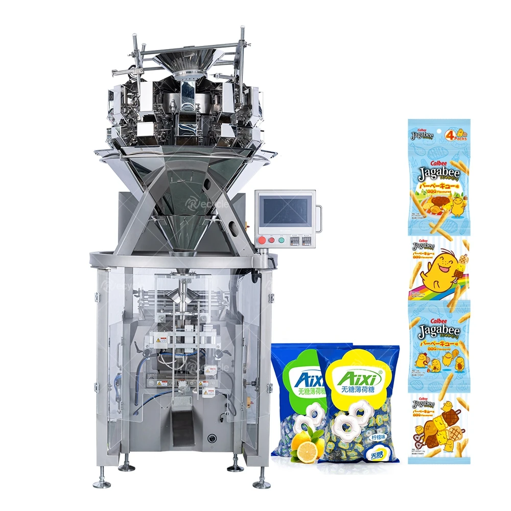 Multi-function Vertical Food Snacks Nut Packaging Machine Snacks Food Potato Chips Packing ...