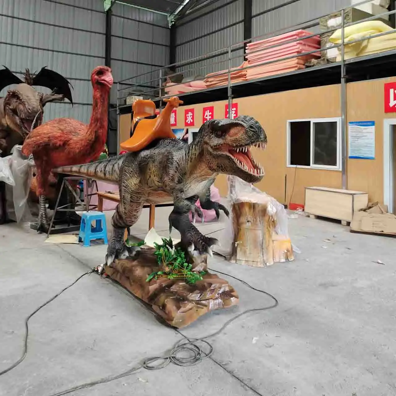 Amusement Park Mechanical Animatronic Ride Dinosaur - Buy Theme Park Artificial Dinosaurus ...