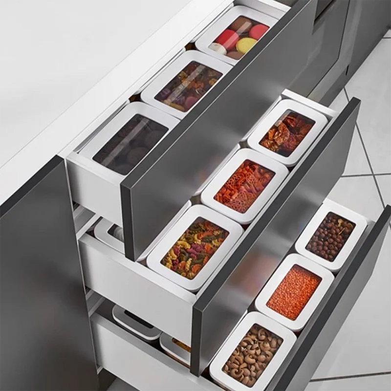 Transparent Storage Boxes - Organize Your Kitchen Efficiently