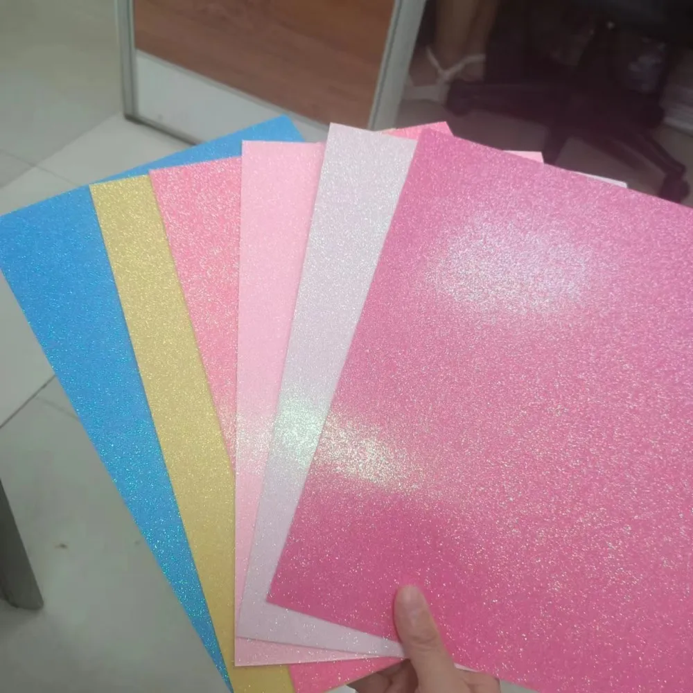 Glitter Cardstock Glitter Paper A4 Size Colorful Glitter Paper Sheet ...