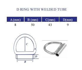 6x50mm Stainless Steel 304 316 Rings Welded Handbags And Bags D Ring ...